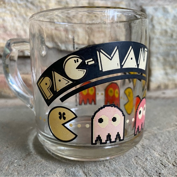 Pacman | Dining | Vintage 982 Glass Coffee Mug Pac Man Libbey Bally ...